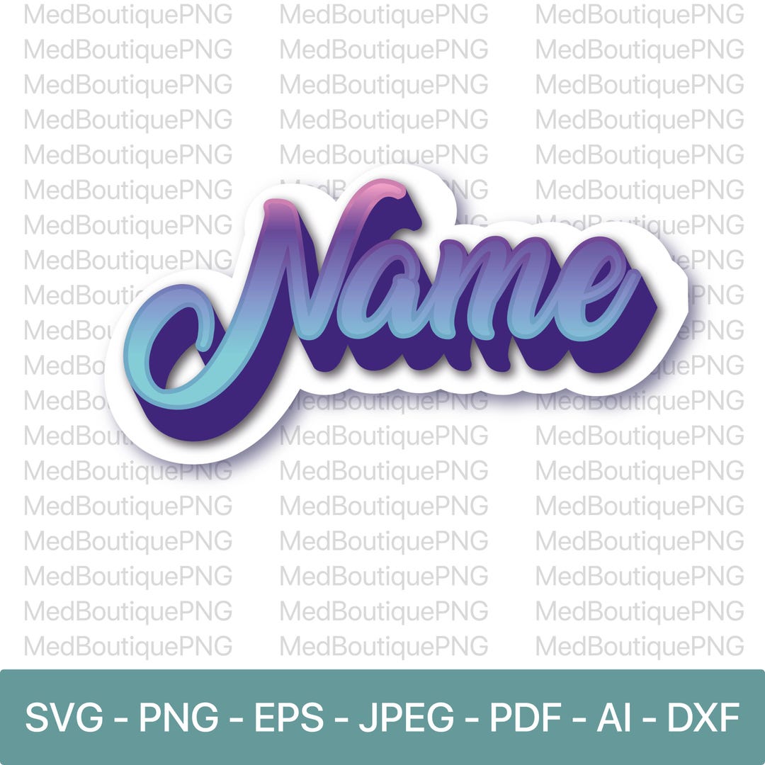 Name SVG Custom Name Calligraphy Custom Name Cut File Custom Name ...