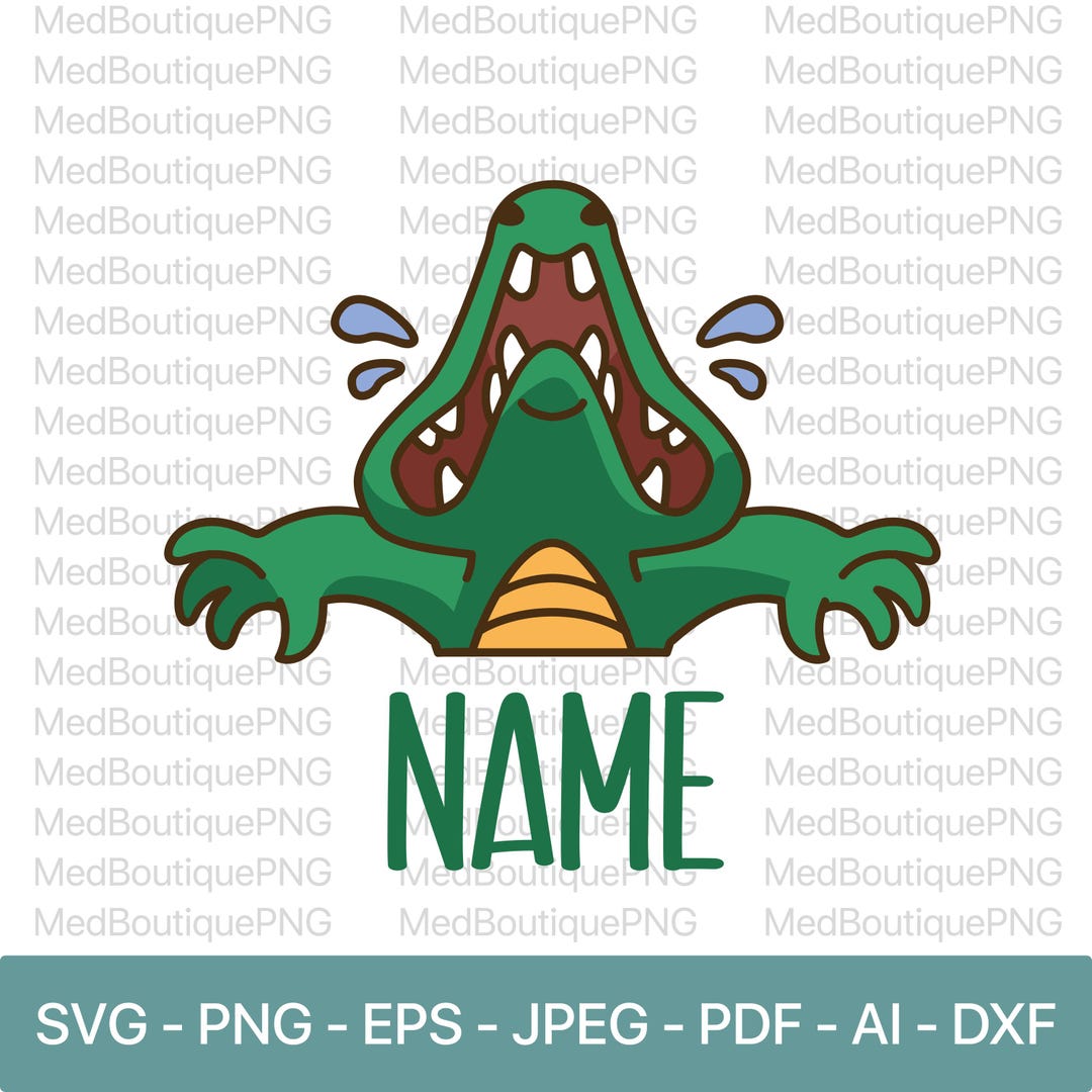 Cry Croc Name With Sunglasses Svg Alligator Wearing Glasses Png ...
