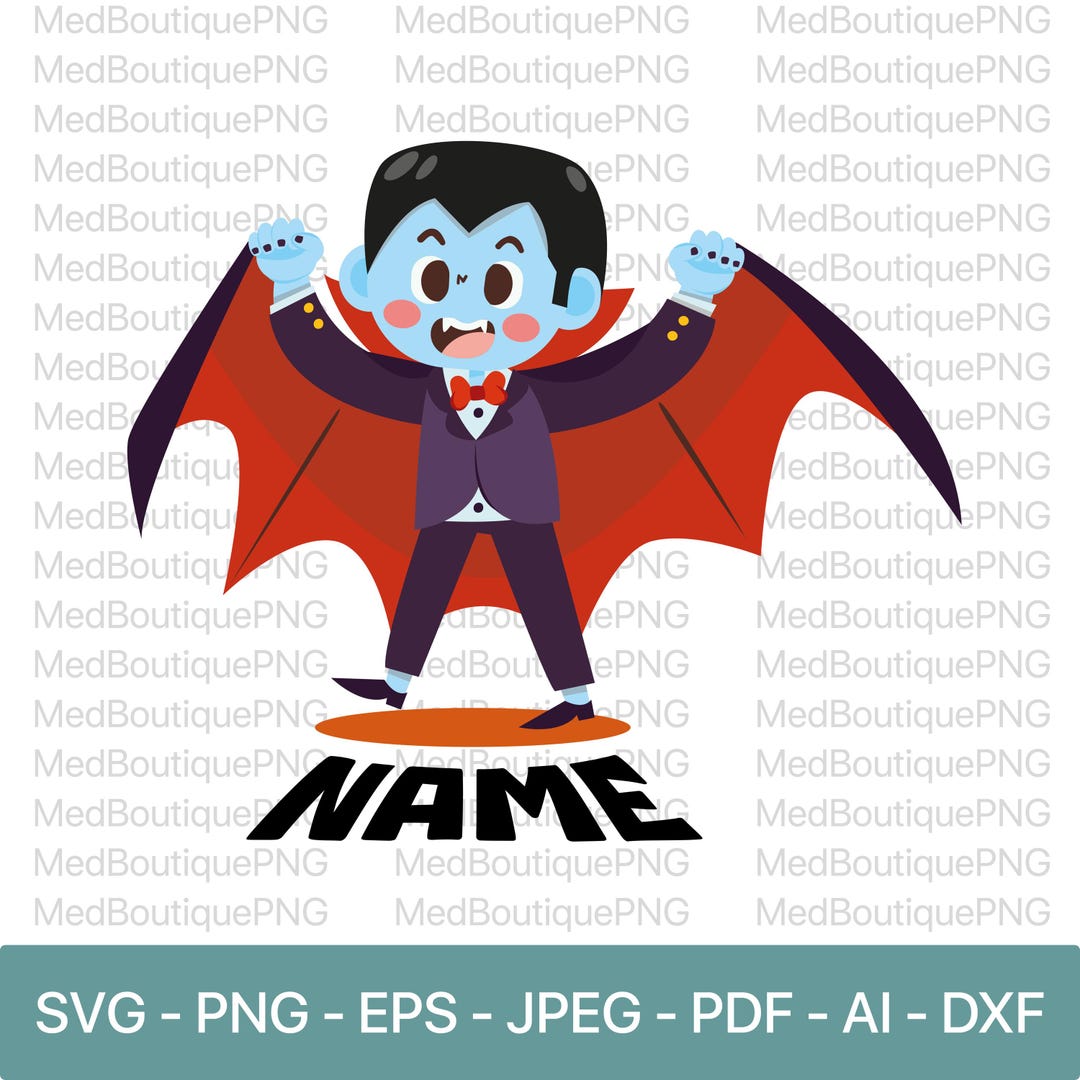 Vampire Svg, Vampire Wall Art, Vampire Template, Personalized Vampire ...