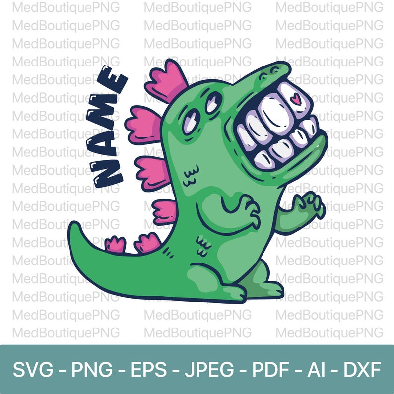Dino Name Svg Name Frame Cut File Cricut Silhouette Split Dino Trex ...