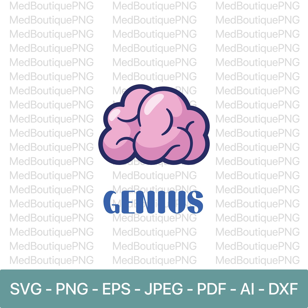 Genius Brain Svg, Mind Svg, Genius Svg, Smart Svg, Intelligence Svg, Intelligent, Svg, Cut File ...