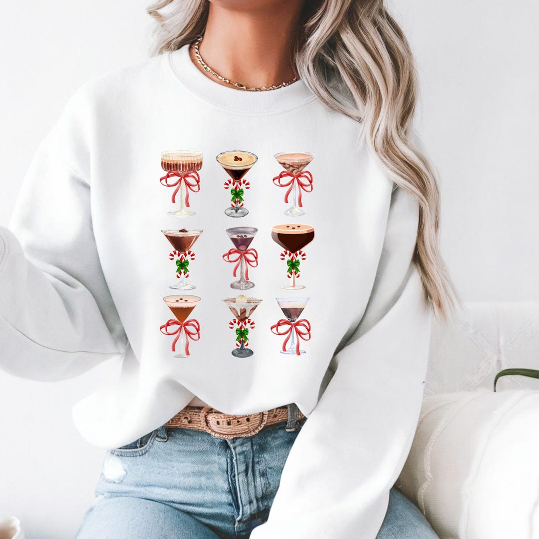 Holiday Espresso Martini Sweatshirt: Festive Cocktail Party Jumper - Etsy