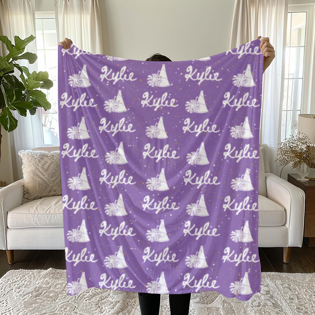 Personalized Cheerleader Gift, Custom Cheer Blanket, Cheerleader Squad ...