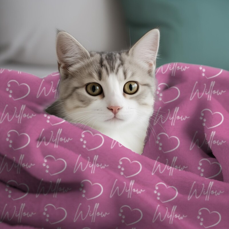 Custom Cat Blanket - Etsy