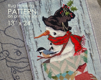 PATTERN RUG HOOKING Pattern is Hand Drawn on 100% Prim Linen Michelle ...
