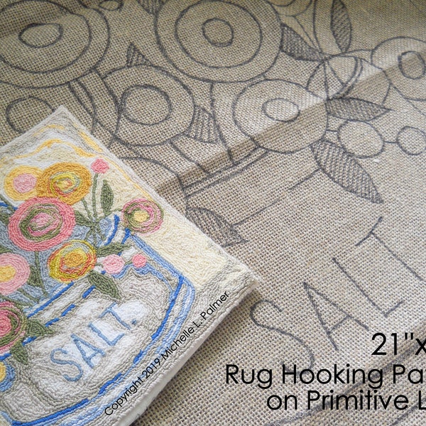 Primitive Wool Flower Pattern - Etsy