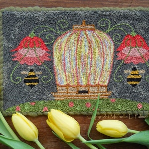 Honey Bee Hive Rug Hooking - Etsy
