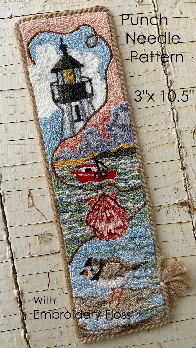 Punch Needle DIGITAL Download Jpeg and PDF PATTERN Embroidery Floss ...