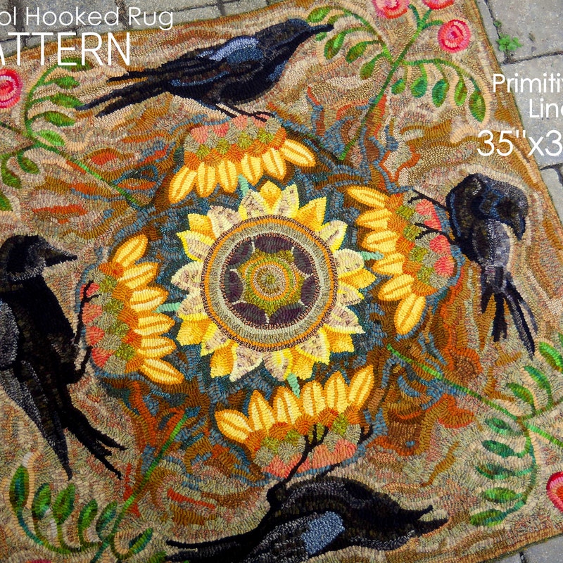 Two Old Crows Rug Hooking Patterns - Etsy