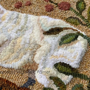 PATTERN RUG HOOKING Pattern is Hand Drawn on 100% Prim Linen Michelle ...