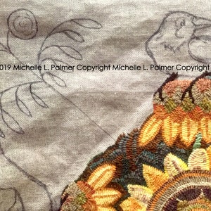 LARGE PATTERN Prim Wool Rug Hook Hooking Hand Drawn 100% Primitive ...