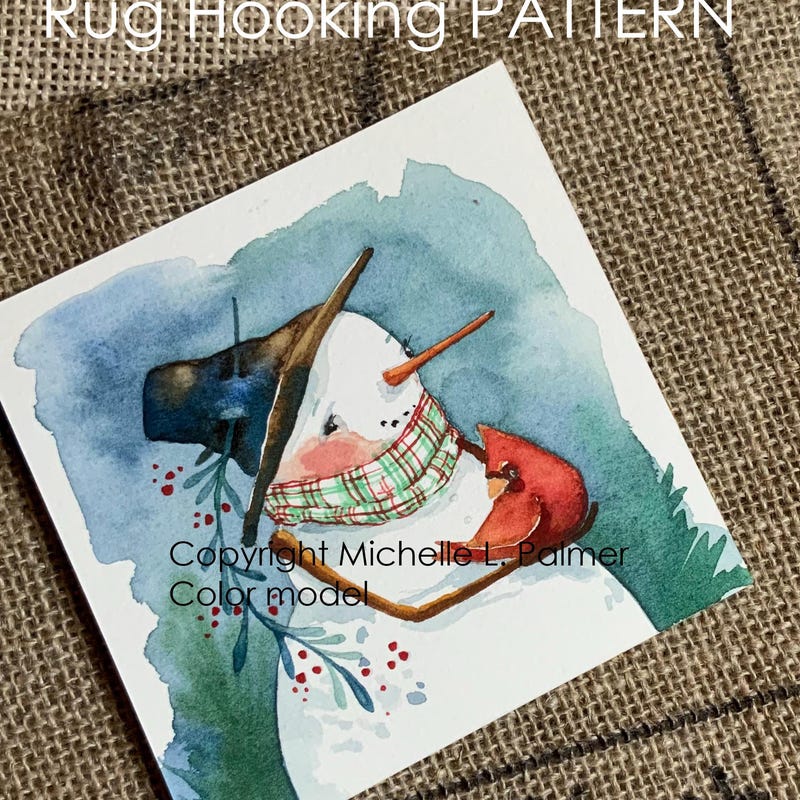 Small Snowman Rug - Etsy