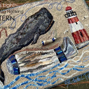 PATTERN RUG HOOKING Pattern Hand Drawn on 100% Prim Linen Michelle ...