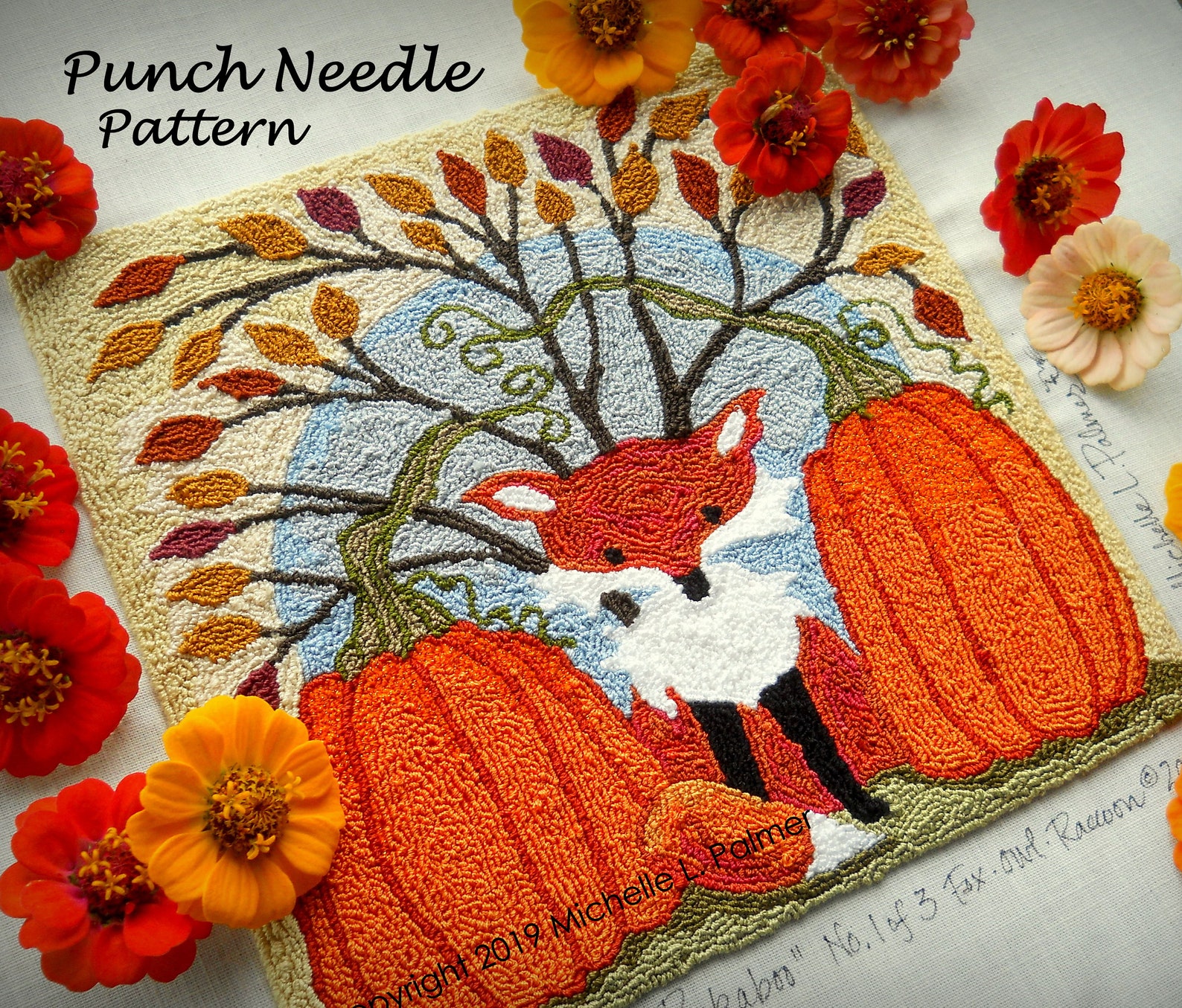 Punch Needle Embroidery DIGITAL Download Jpeg and PDF PATTERN Michelle ...