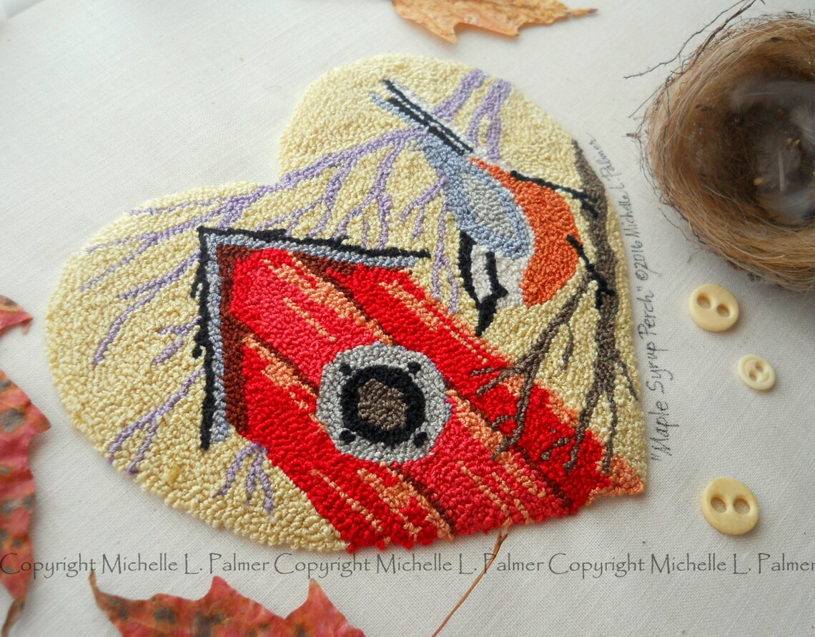 Maple Syrup Perch Punch Needle Embroidery DIGITAL Jpeg and PDF - Etsy