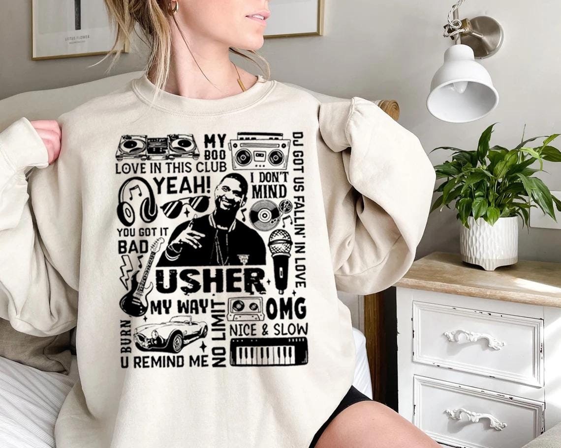 Usher Past Present Future World Tour Concert Album Shirt for Usher Fans ...