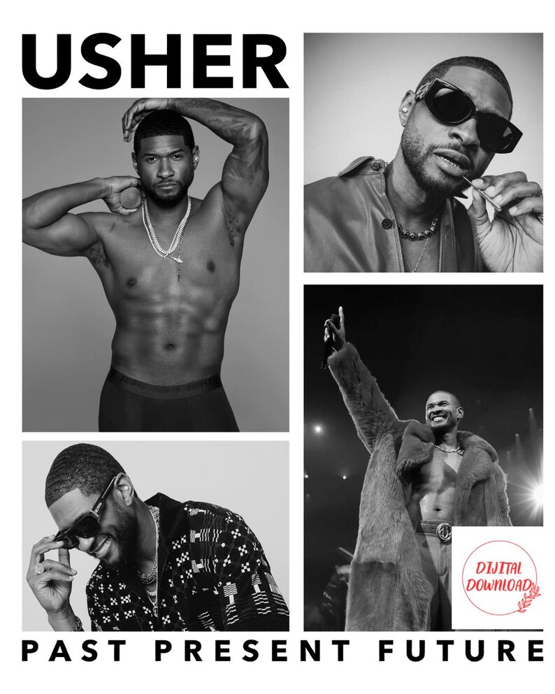USHER PNG File, High-resolution Digital Download-perfect for Fan Art ...