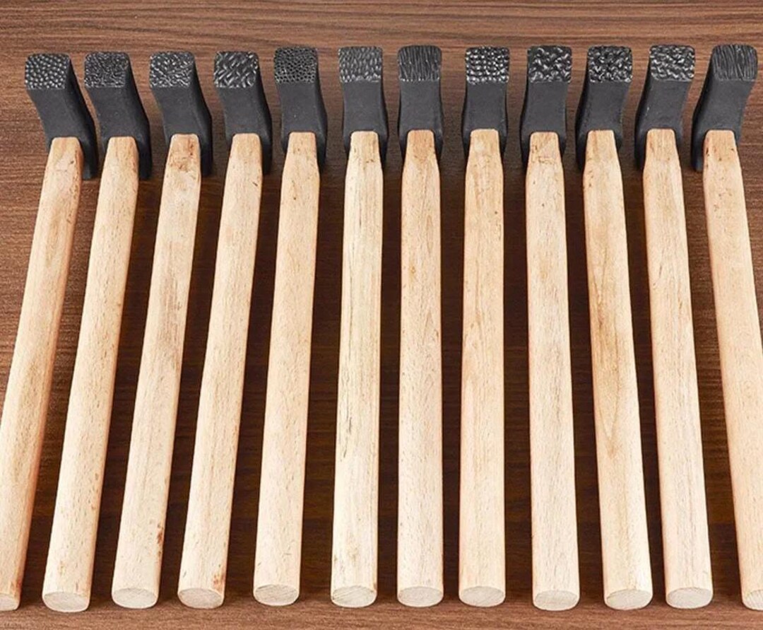 Jewelry Texture Hammer, Metal Punch Mallets, Wooden Handle, DIY Jewelry ...
