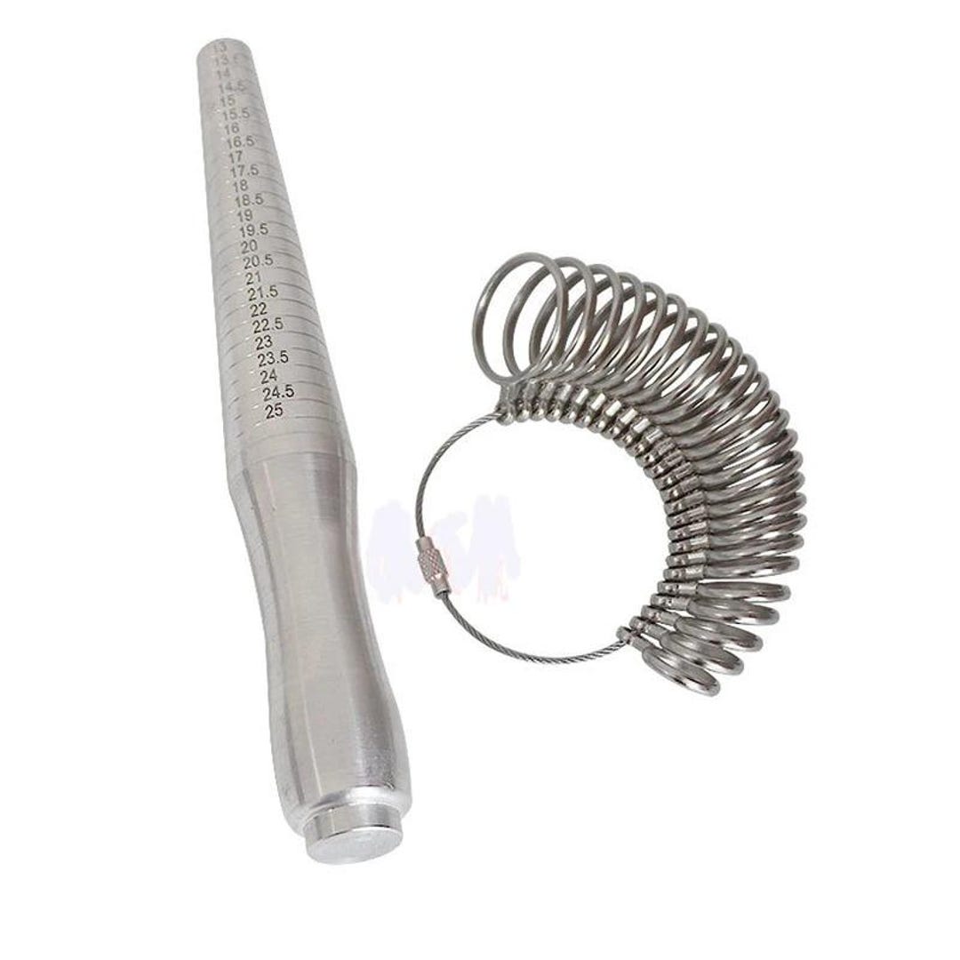 Metal Ring Sizer, Mandrel Sizing Stick With Rings, Clear Scale for ...