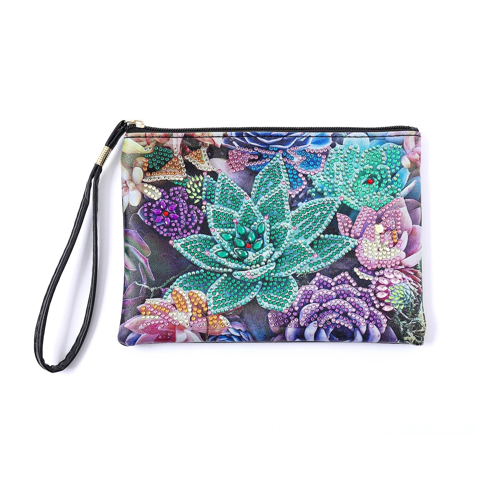 DIY Purses Diamond Painting Kit, PU Leather, Mandala Cactus Design ...