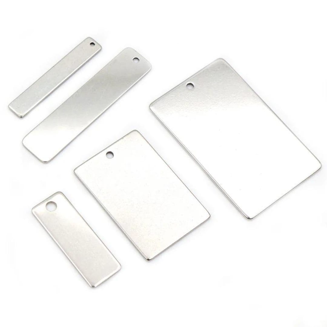 Stainless Steel Necklace Pendant Blanks, 10pcs, Non Fading Engraving ...