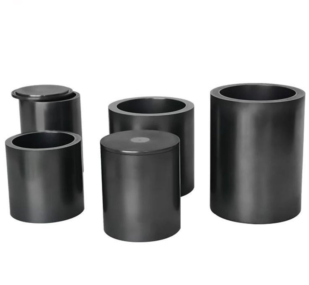Graphite Melting Crucible With Cap, Gold Silver Copper Metal Melting ...