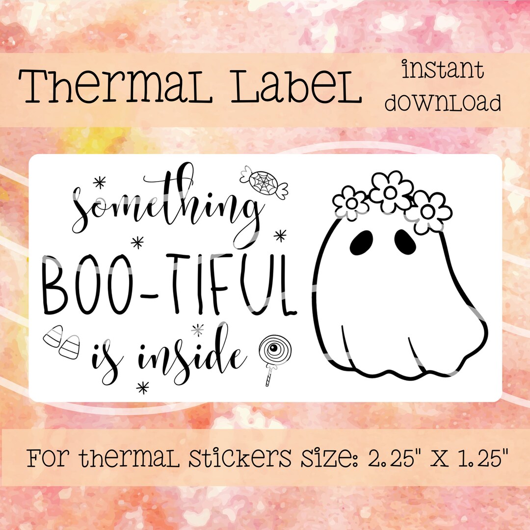 Something Boo-ti-ful Halloween Thermal Sticker Digital Download ...