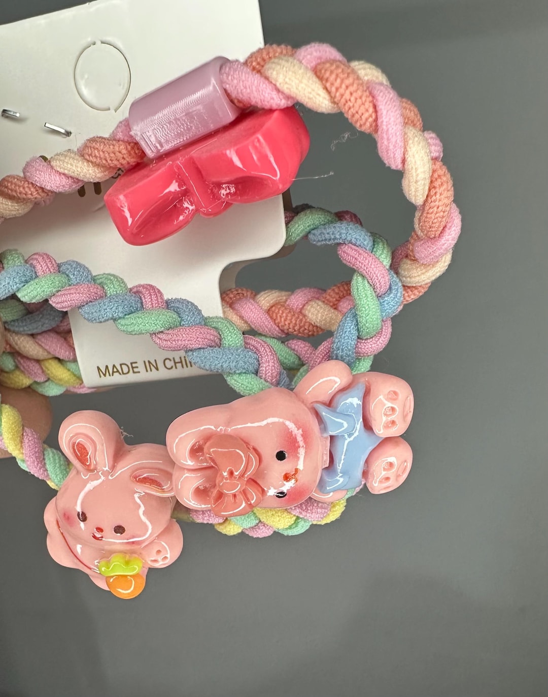 Kids Woven Ponytail Hair Rabbit/bow Ties Ring in Pack of 3 - Etsy