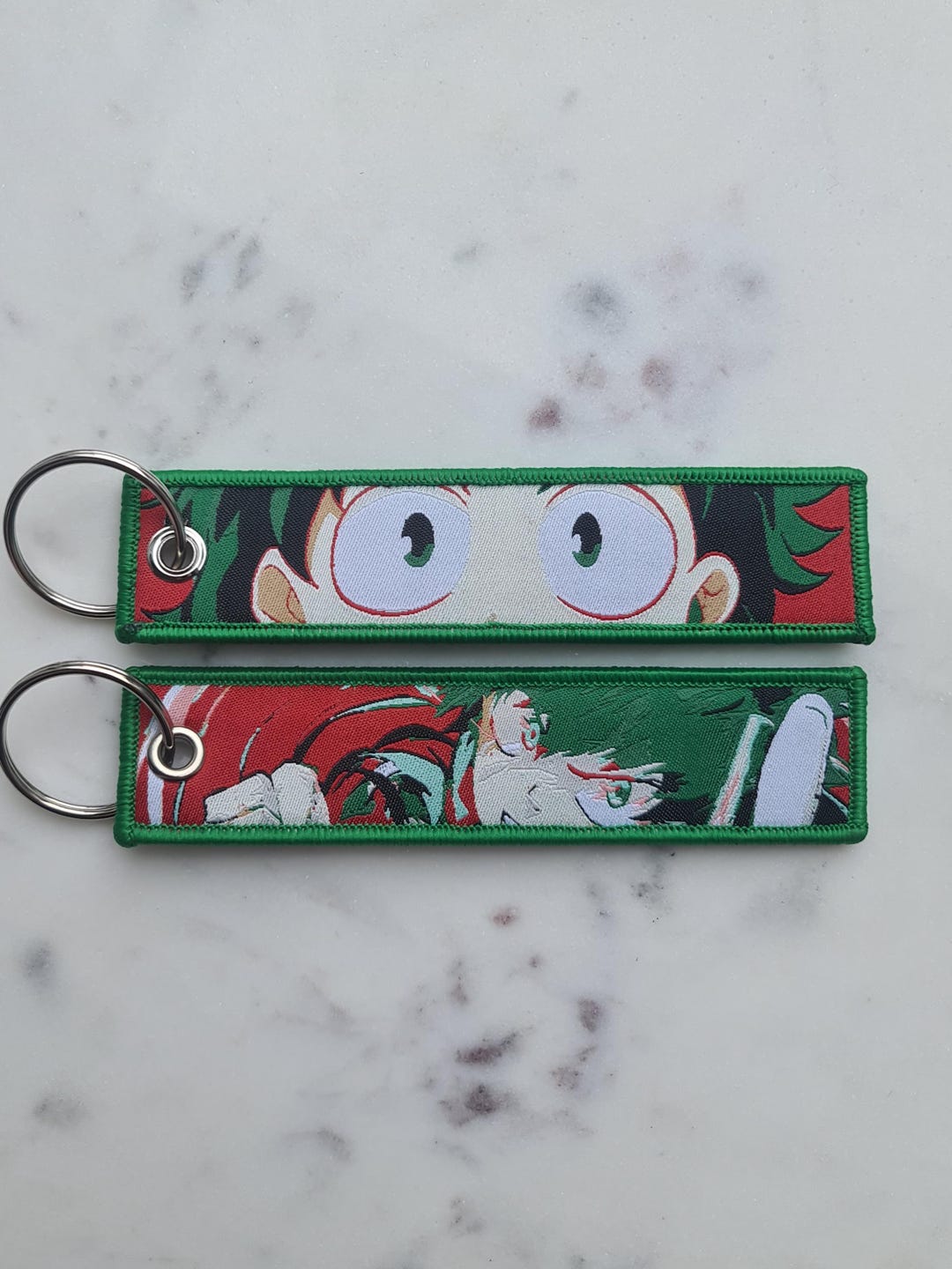 My Hero Academia Keychain – Izuku Midoriya, Embroidered Double-sided ...