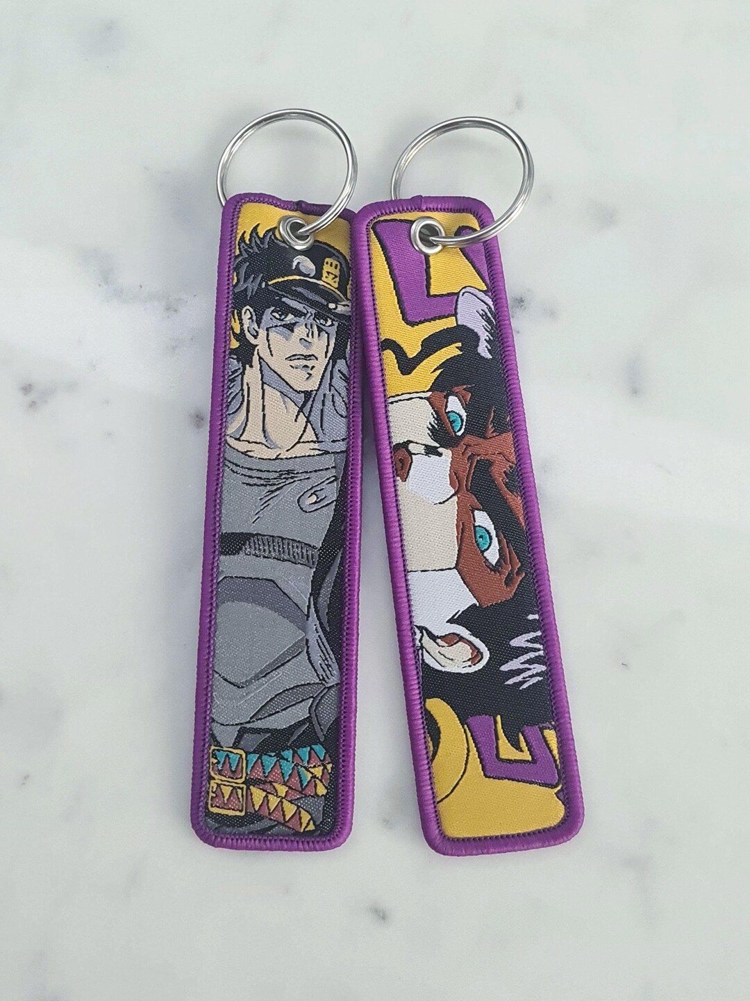 Jojo's Bizarre Adventure Keychain – Jotaro Kujo, Embroidered Double ...