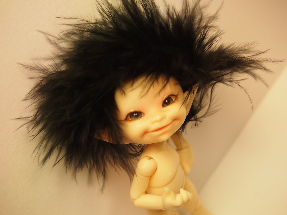 The Mischievous Fae Sprite of the Night Raven Realpuki Feather | Etsy