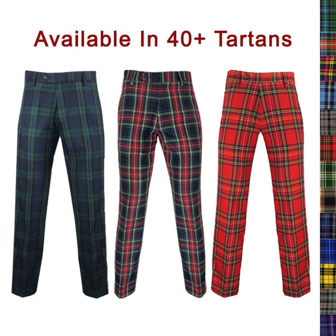Scottish Tartan Pants Custom Made Mens Highland Tartan Trouser Handmade ...