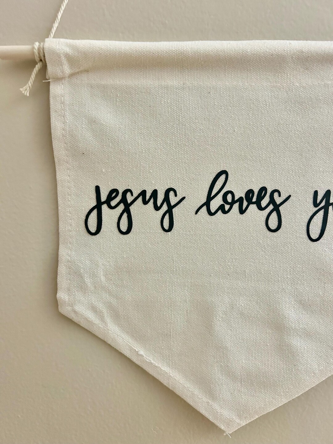 Jesus Loves You Canvas Banner | Wall Hanging | Faith-based Art - Etsy