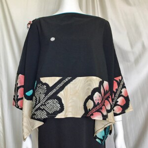 2-way Origami Blouse Shrug Jacket/ Japanese Kimono Re-make/ Up-cycled ...