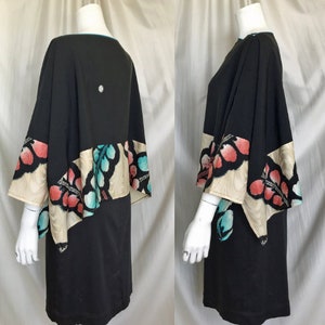 2-way Origami Blouse Shrug Jacket/ Japanese Kimono Re-make/ Up-cycled ...