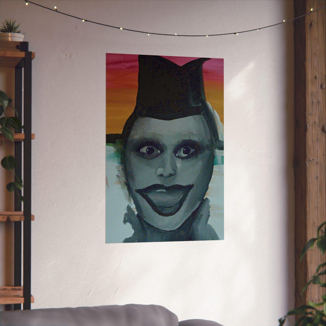 Unique Art Posters, Scary Drawing Print - Halloween Decor, Creepy Wall ...