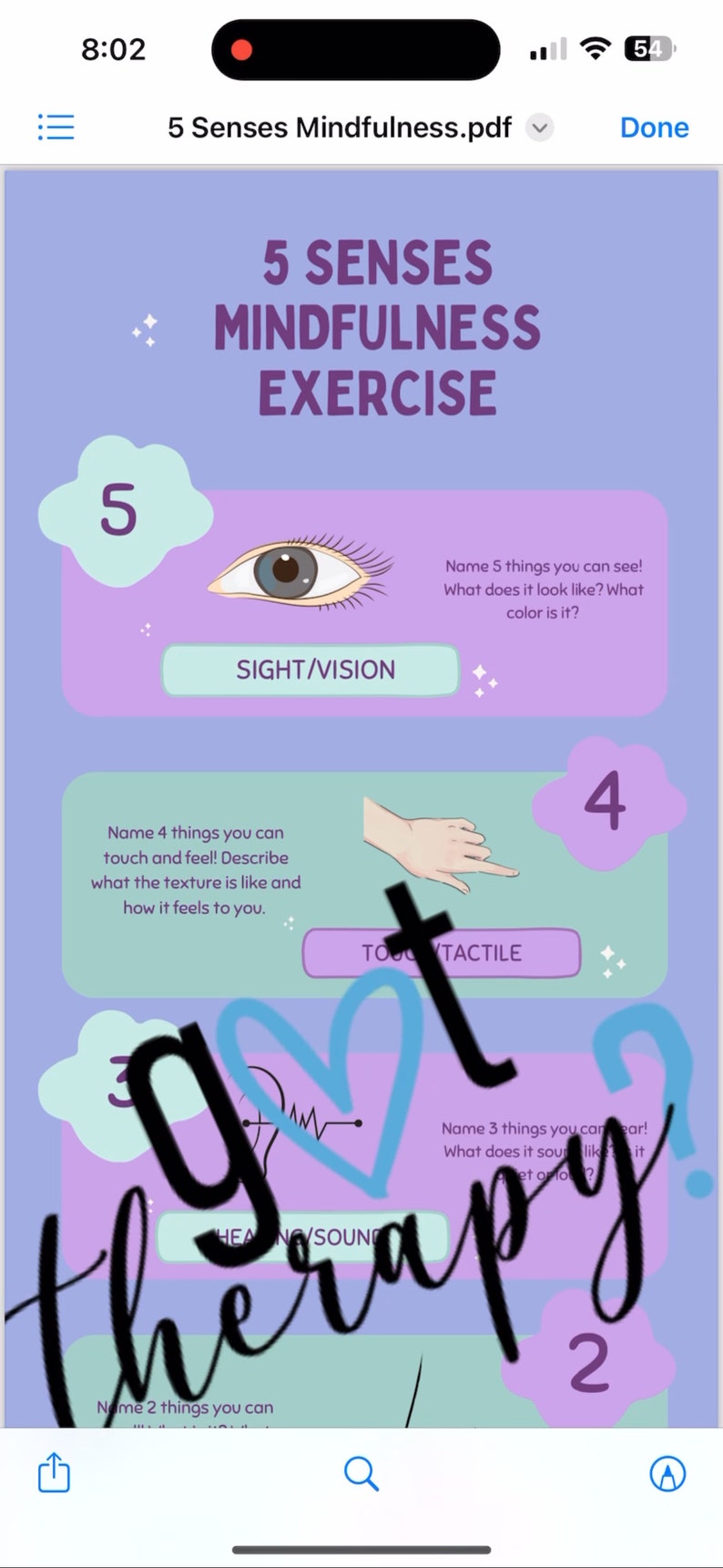 5 Senses Mindfulness Exercise - Etsy