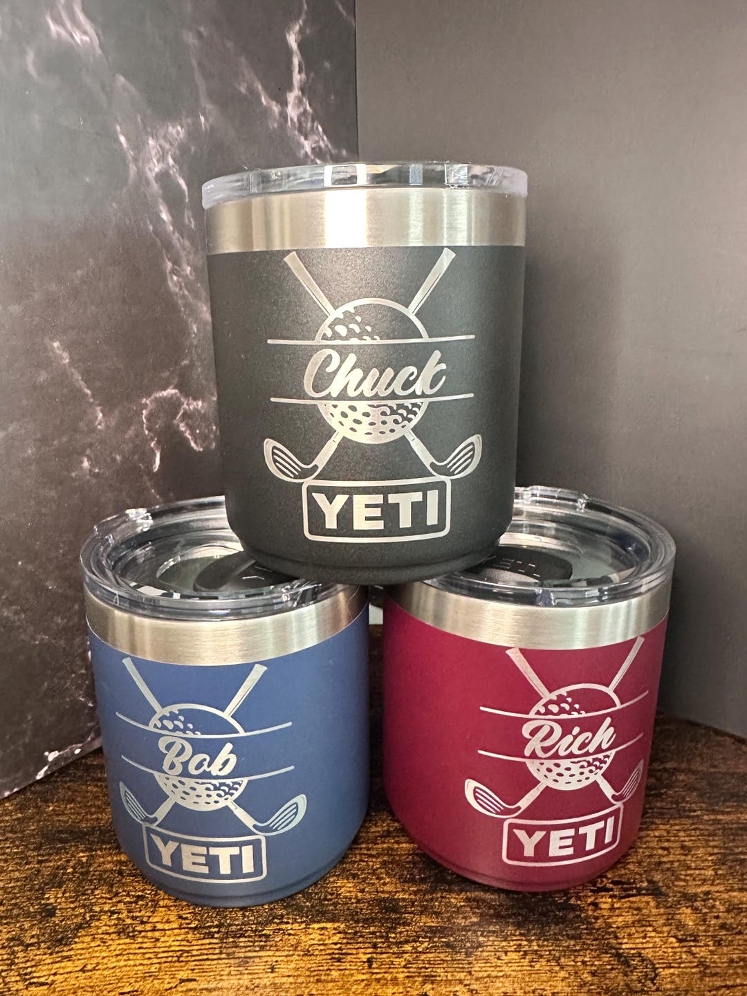 Custom Design Groomsmen Yeti Rambler Lowball Tumblers 10oz - Etsy