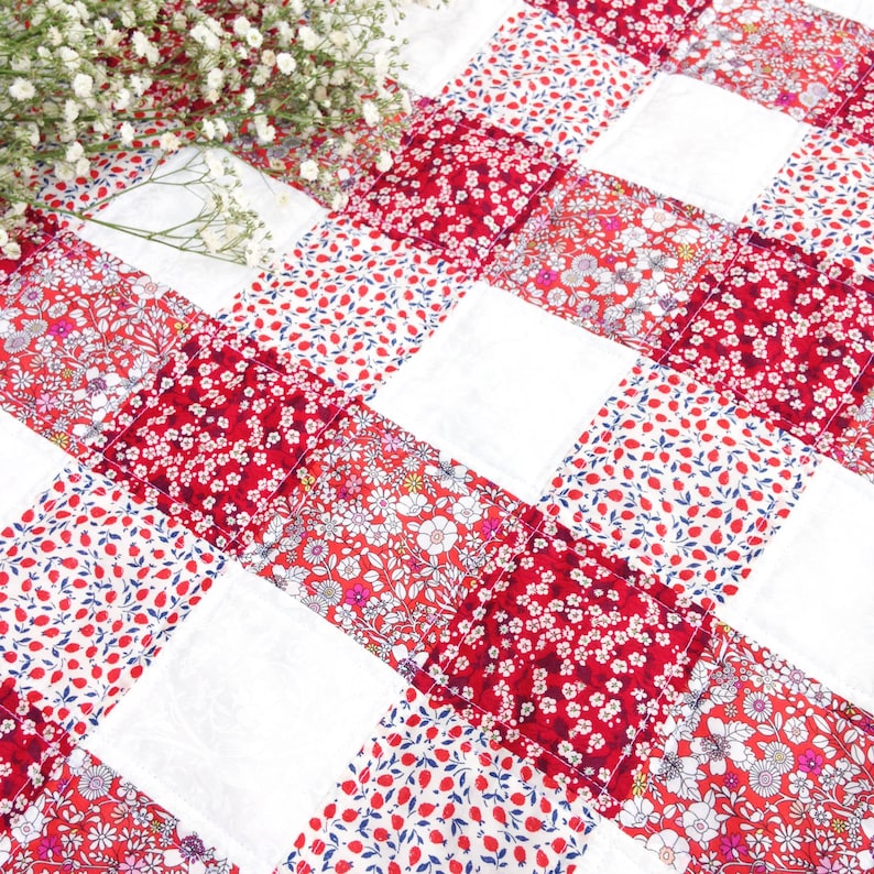 PATTERN : Gingham Patchwork Quilt Sewing Pattern Instant - Etsy