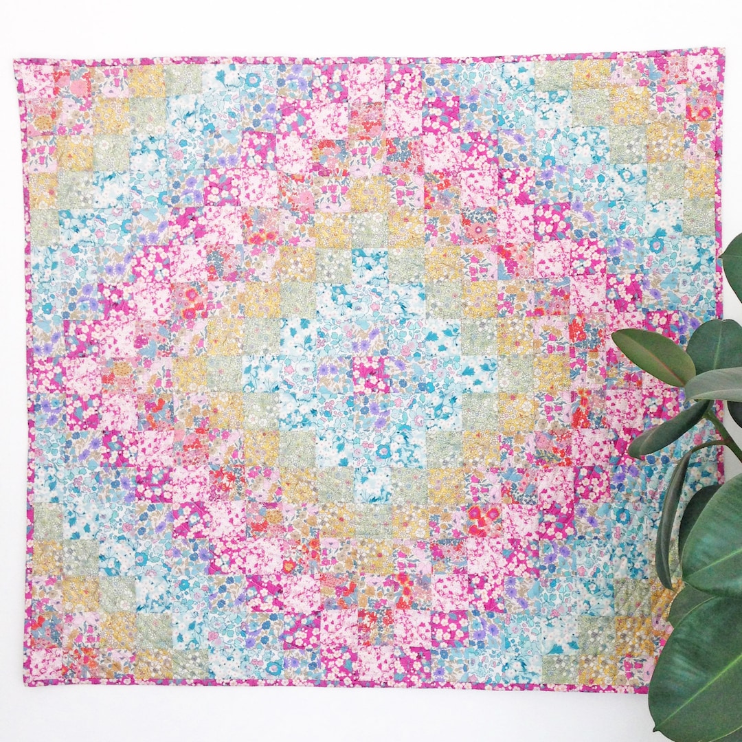 PATTERN : Liberty Rainbow Trip Around the World Quilt Sewing Pattern ...