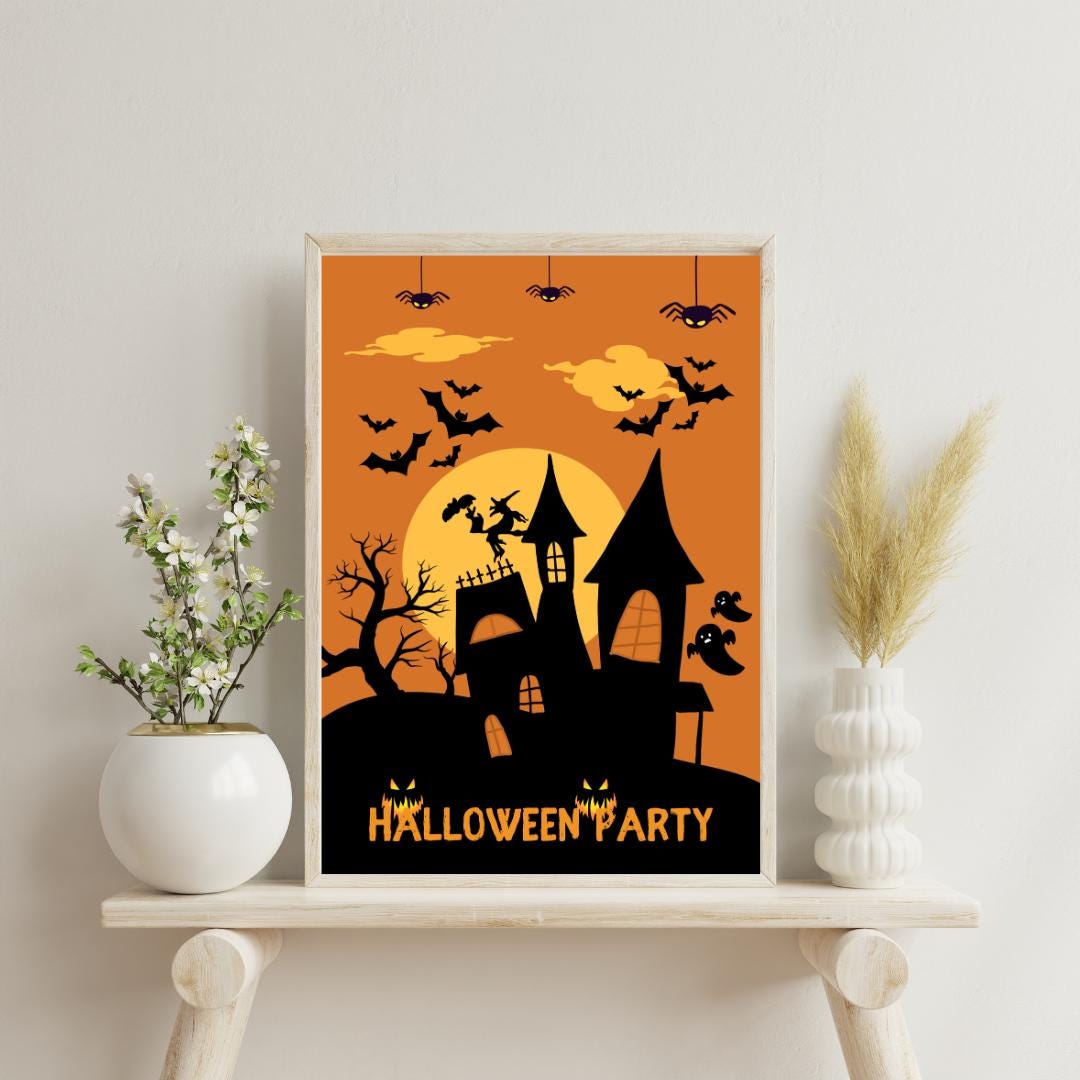 Halloween Wall Art|halloween Printable|halloween Decor|halloween Art ...