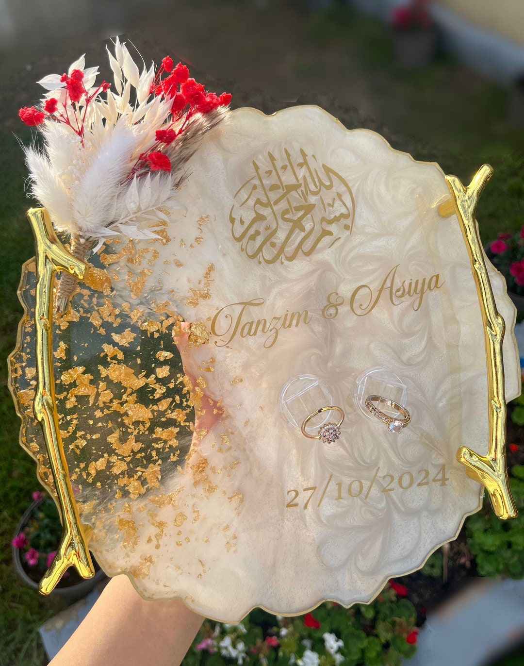 Personalised Wedding Ring Plate - Etsy