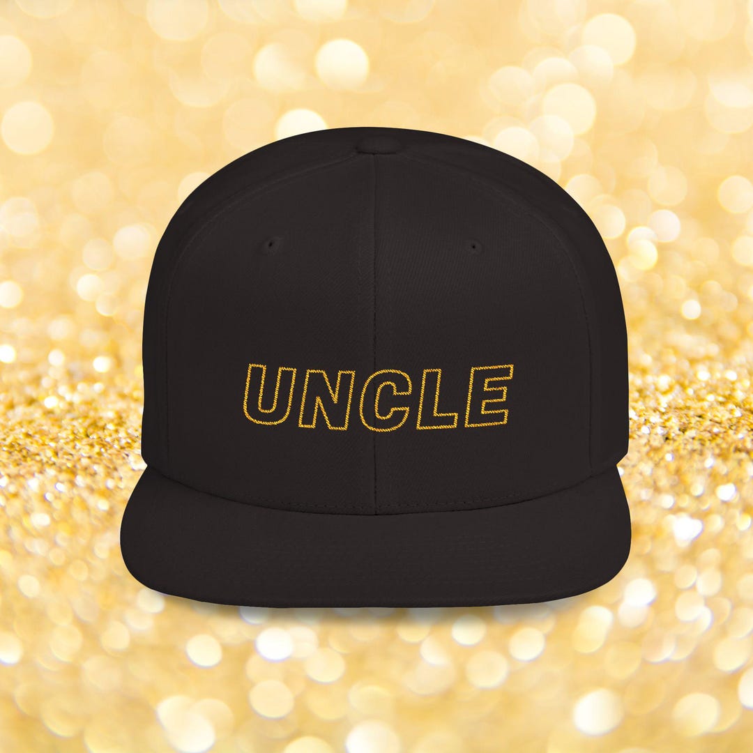 Uncle Embroidered Matching Flat Bill Snapback Hat Set for Pregnancy ...