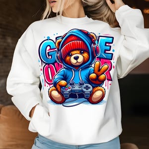 Gaming Teddy Bear PNG: Game Over Controller Clipart (digital Download ...