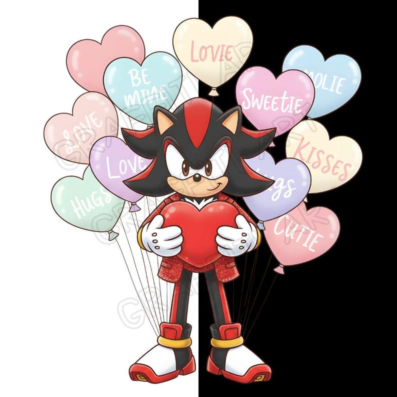 Valentine's Day Sonic the Hedgehog PNG - Kids Valentine Png Cartoon ...