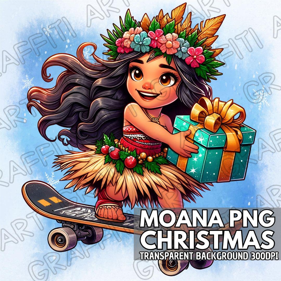 Moana Png,princess Moana Christmas Png,merry Christmas Png,kids Cartoon ...