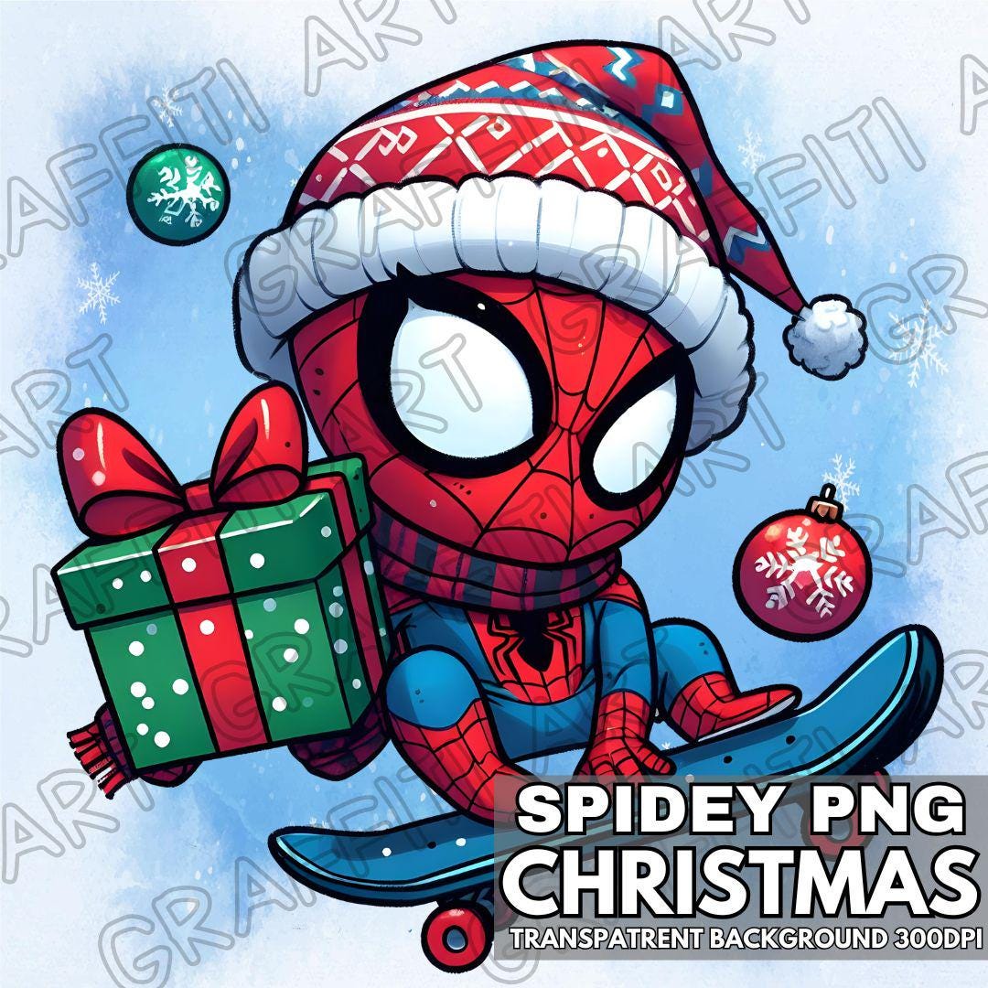 Spiderman Png, Spiderman Christmas Png, Merry Christmas Png, Kids ...