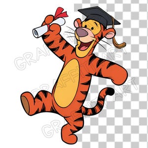 Graduation Winnie the Pooh PNG Clipart: Printable Digital Download - Etsy