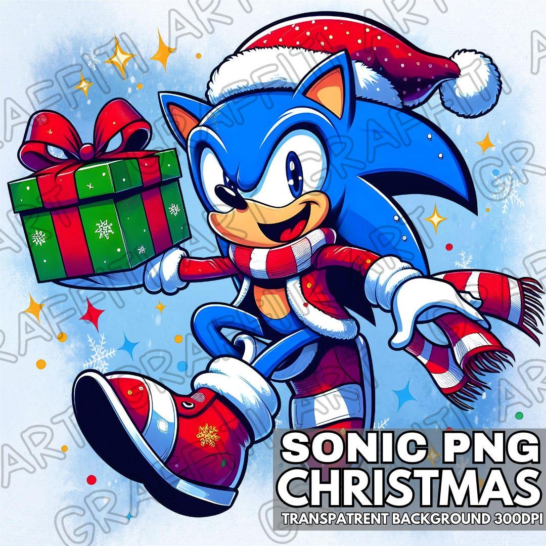 Sonic the Hedgehog Png, Christmas Sublimation Design, Christmas PNG ...
