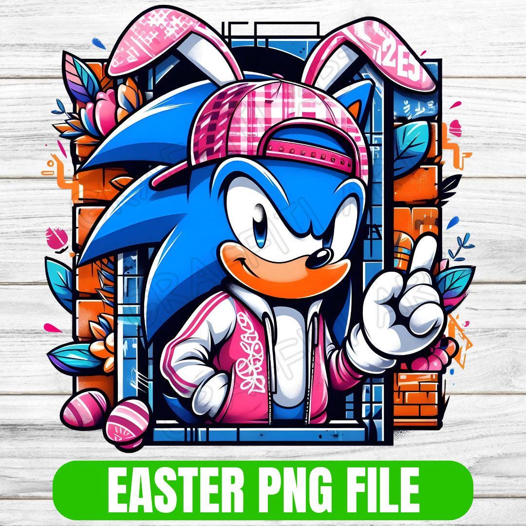 Graffiti Sonic the Hedgehog Easter PNG, Sonic Easter Shirt Sublimation ...